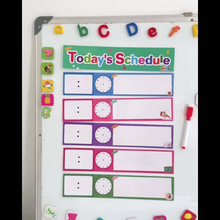 xiu112 Pcs Daily Routines Schedule Cards, Schedule Pocket Chart Add-ons ...