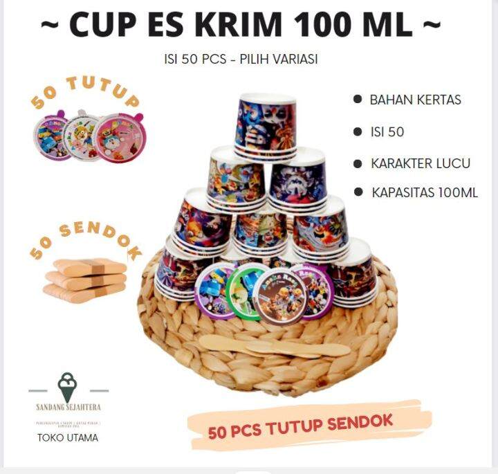 cup 100ml kotak cap eskrim karakter 100ml cup es cream paper 100ML ... cup 100ml kotak cap eskrim karakter 100ml cup es cream paper 100ML ...