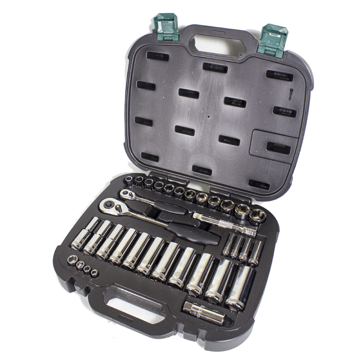 SATA TOOLS 20TH Kunci Socket Set 35 Pcs 1/4 Inch & 1/2 Inch 09048 ...