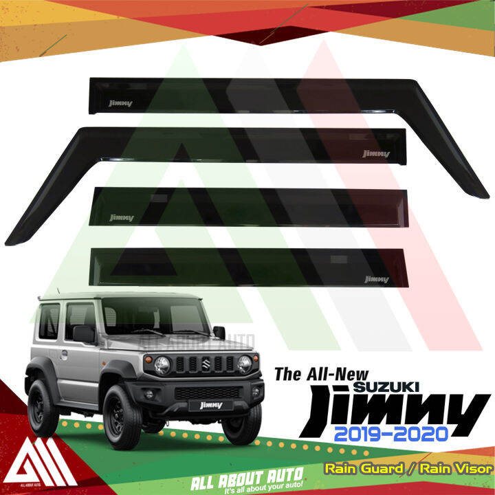 Suzuki Jimny 2019-2020 Rain Guard Window Door Visor (OEM Black) | Lazada PH