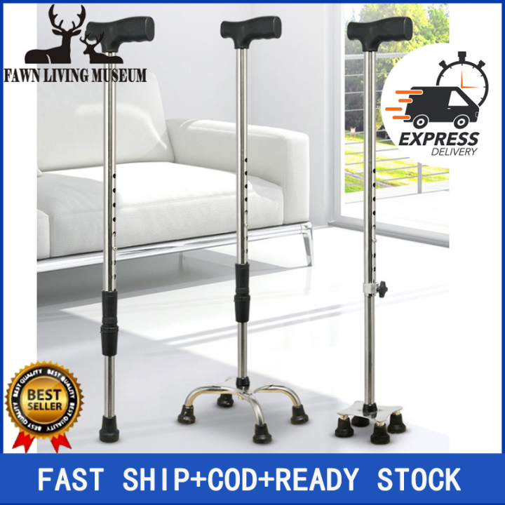 Safety Telescopic Stick Trusty Elderly Crutches Multifunctional Walking ...