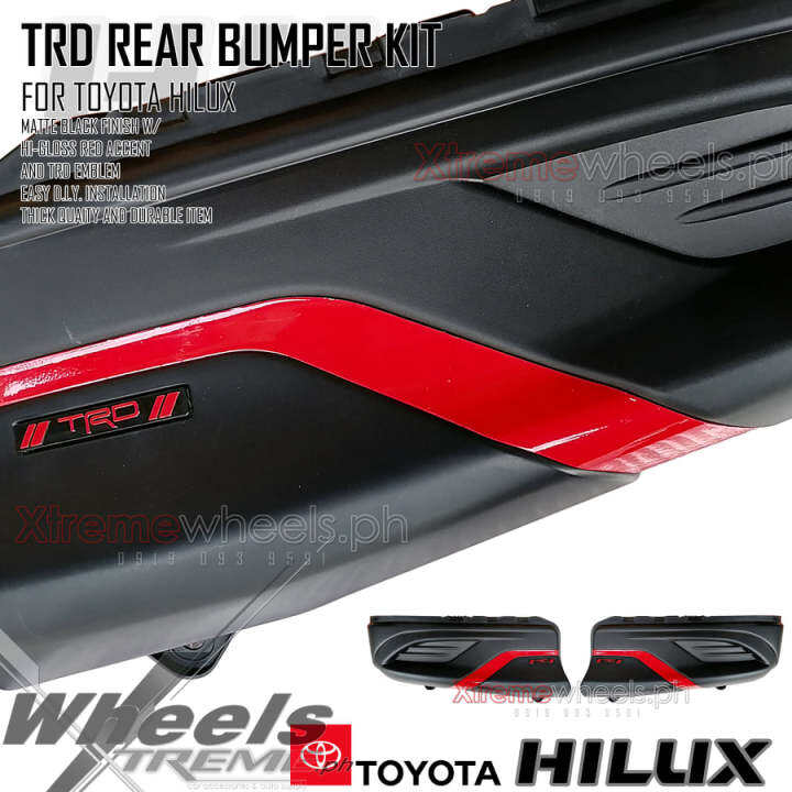 Toyota Hilux Revo / Conquest 2015-2023 Matte Black TRD Rear Bumper ...