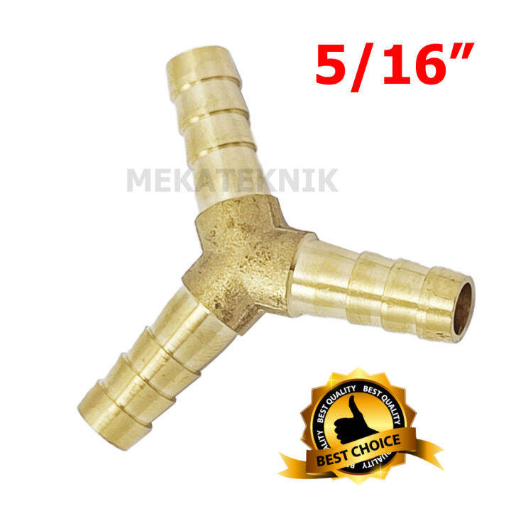 NEPEL SAMBUNGAN SELANG Y 5/16" KUNINGAN ASLI 8MM UNTUK SELANG ANGIN ...