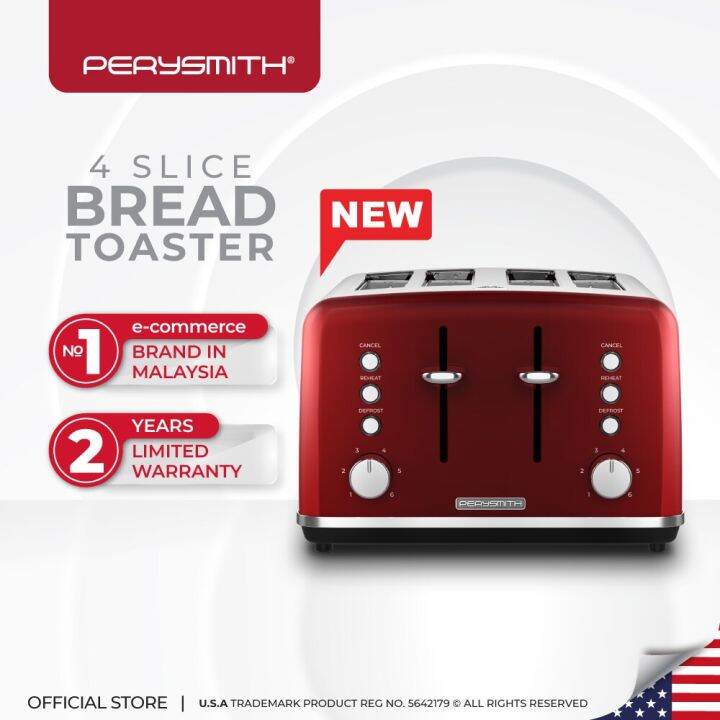 PerySmith 4 Slice Bread Toaster Signature Series SN2000 | Lazada PH