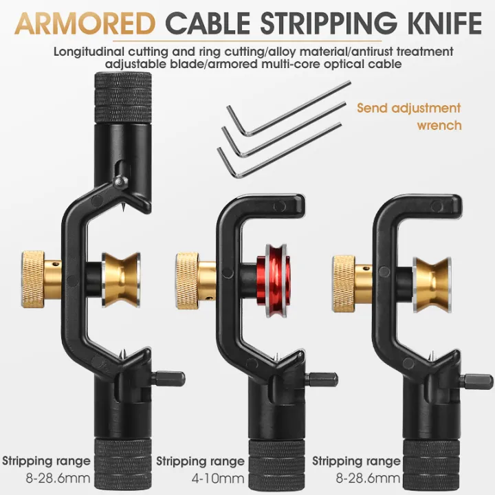 ACS 2 Armored Wire Stripper 4 10mm 8 28mm Optical Cable Slitter Fiber ...
