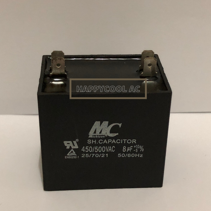 Kapasitor Fan 8 uF / 8 mikro Merk MC 4 kaki Capacitor Fan AC 8 mikro ...