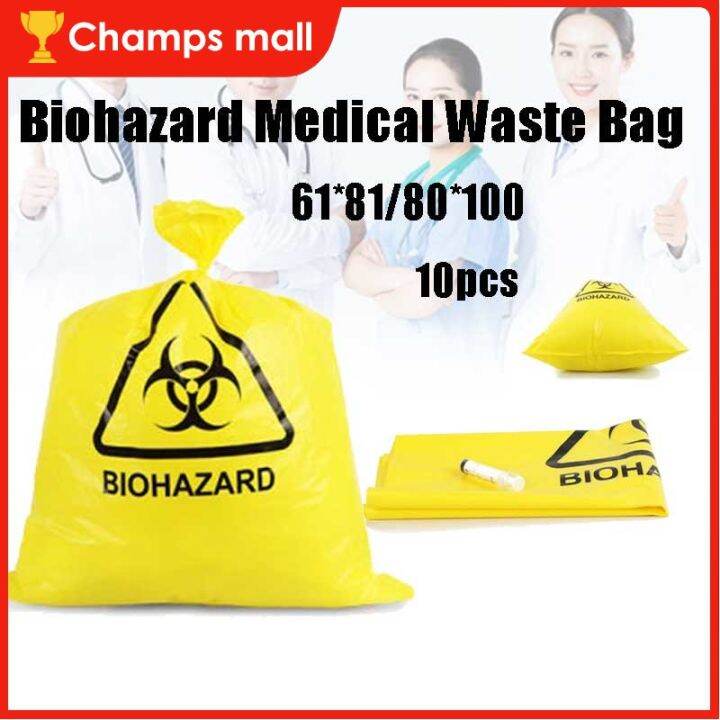 10pcs/set BIOHAZARD Medical Waste Bag Autoclavable | Lazada PH