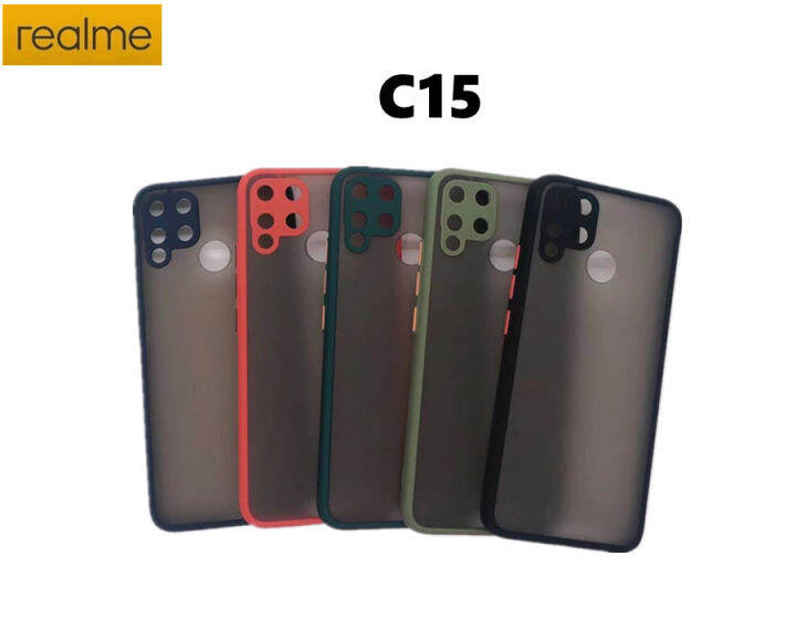 Camera Protection Phone Case Realme C15 Casing Matte Translucent ...