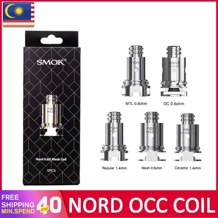 SMOK Nord Occ coil / Replacement Coil 0.6/0.8/1.4 Ohm Coil Nord 2 Kit ...