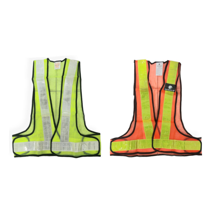 Rompi Safety Model Jaring V Oren Orange - Hijau | Lazada Indonesia