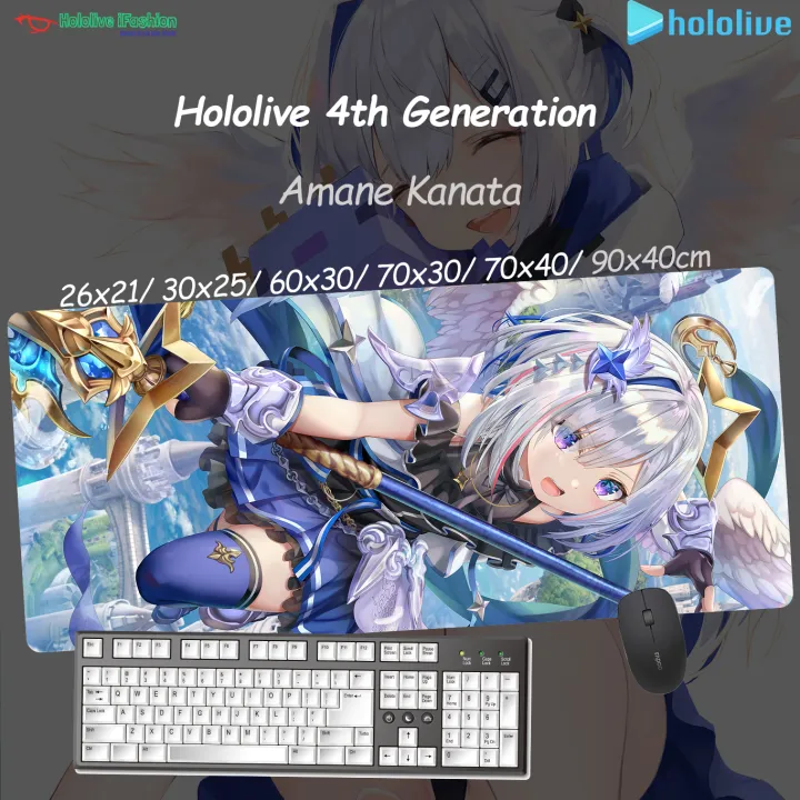 จัดส่งฟรี ☆ Amane Kanata ☆ New Hololive Pixiv Vtuber แผ่นรองเมาส์ขนาด ...