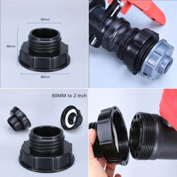 IBC Tank Adapter for Schutz Valve 62mm Fine thread to 60mm Coarse ...