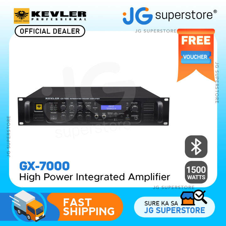 KEVLER GX-7000 1500W X2 High Power Integrated Amplifier with USB and ...