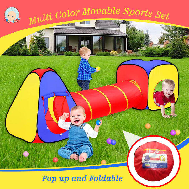 Coolbaby Movable Sports Set 3 In 1 Children Dry Pool for Baby Girls ...