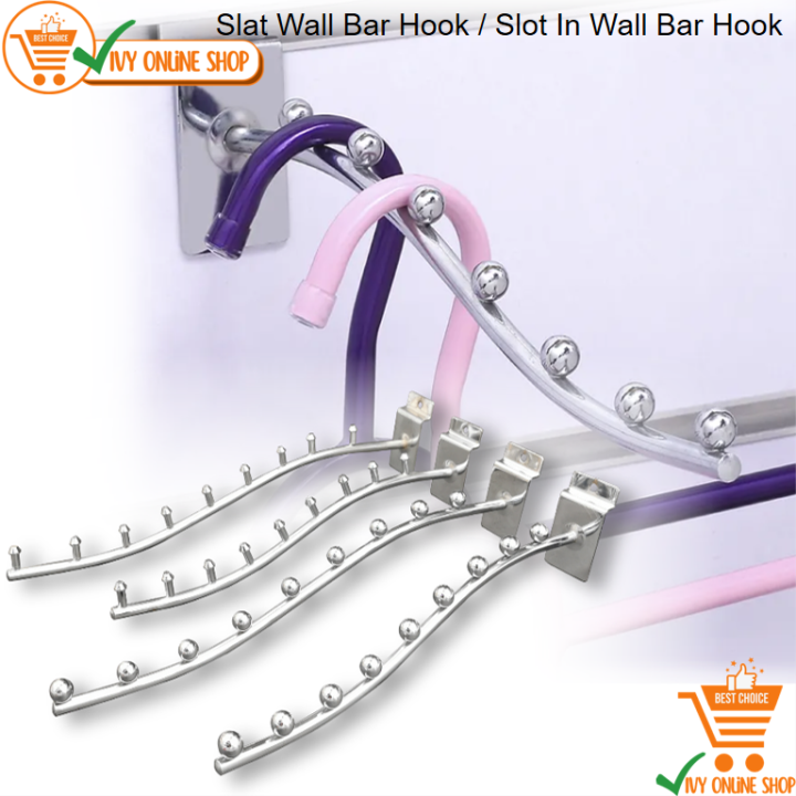 Slat Wall Bar Hook / Slot In Wall Bar Hook | Lazada