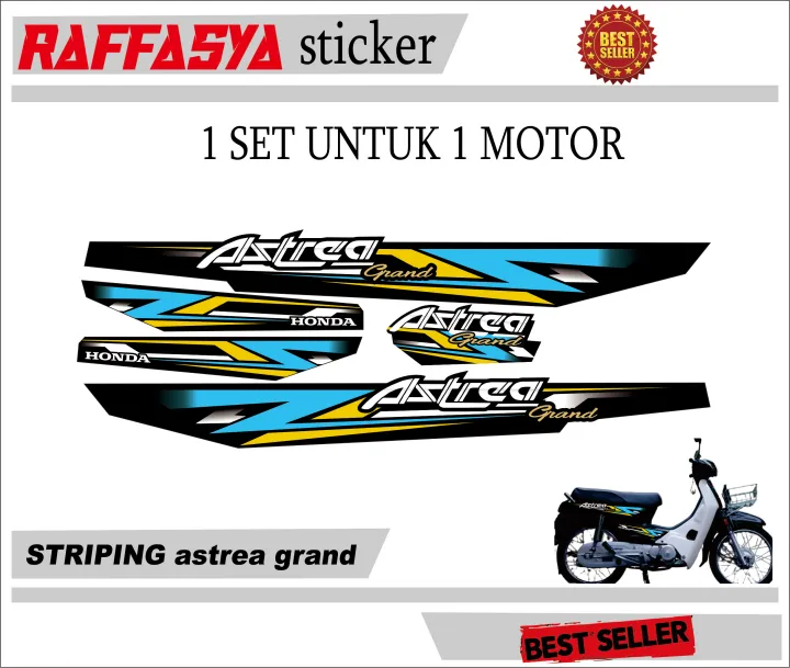 STRIPING VARIASI HONDA GRAND ASTREA LAMA STIKER JADUL VIRAL | Lazada Indonesia