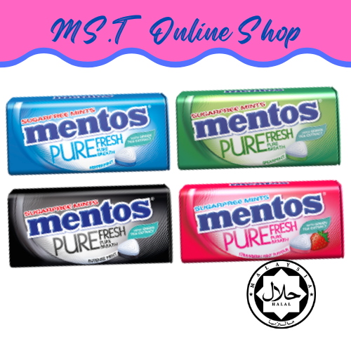 [MT] Mentos Pure Fresh Mint Candy 35g (Tin) | Lazada
