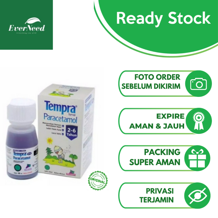 Tempra Paracetamol Anak Usia 2-6 Tahun 30 ML (BOTOL KECIL) | Lazada ...