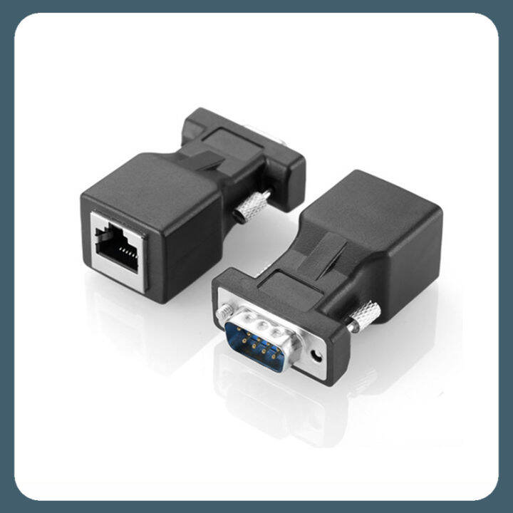DB9 RS232 Rj45 single CAT5e CAT6 Ethernet cable extender 20M 9-pin ...