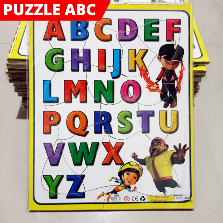 Mainan Edukasi Anak Puzzle Huruf ABC Papan Kayu | Lazada Indonesia