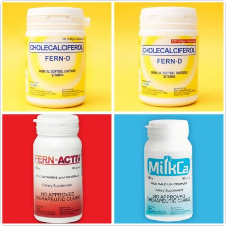 FERN D + ACTIV + MILKCA in 60s and 120s bottle (Vitamin D C B Calcium ...