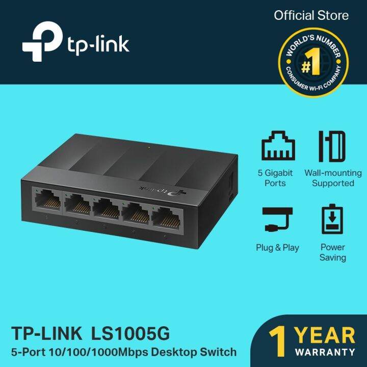 (New product launch) TP-Link LS1005G 5-Port 10/100/1000Mbps Desktop Switch Network Switch ...