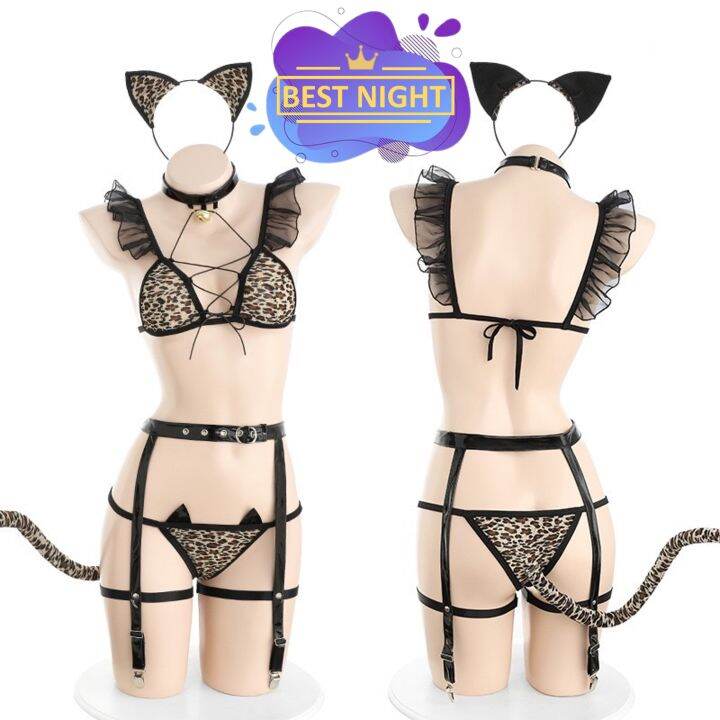 [ส่งเร็วพิเศษ!] ชุดนอนไม่ได้นอน ชุดคอสเพลย์เสือ 👑มาพร้อมโช้คเกอร์ ลายเสือเซ็กซี่ BN-796 | Lazada ...
