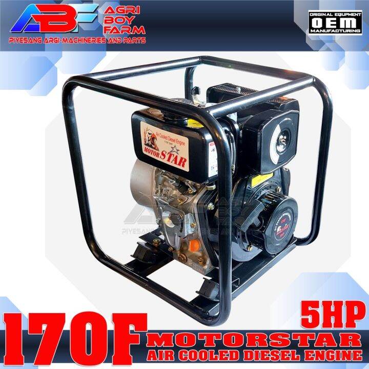 Motor Star 170F 5HP 2X2 Couple Water Pump Aircooled Diesel Engine | Lazada PH