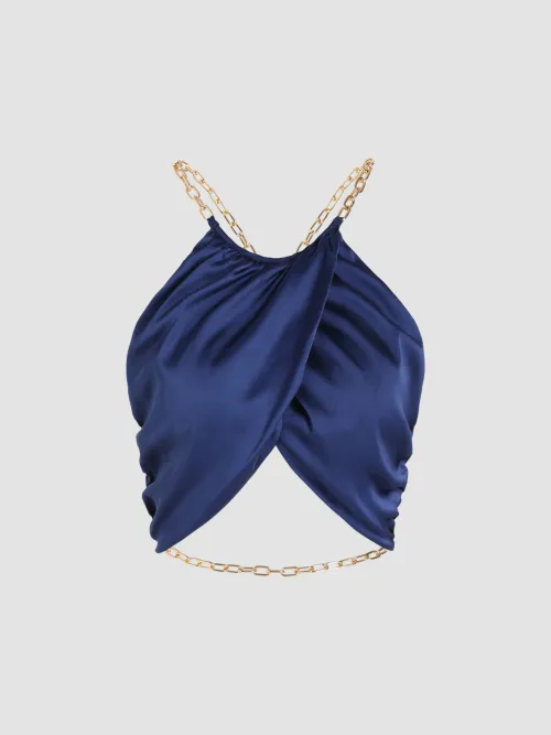 Cider Chain Detail Backless Tank Top | Lazada.co.th