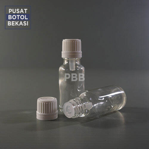 BOTOL KACA 20ML TEBAL BENING FILLER PUTIH / BOTOL ESSENTIAL OIL 20ML ...