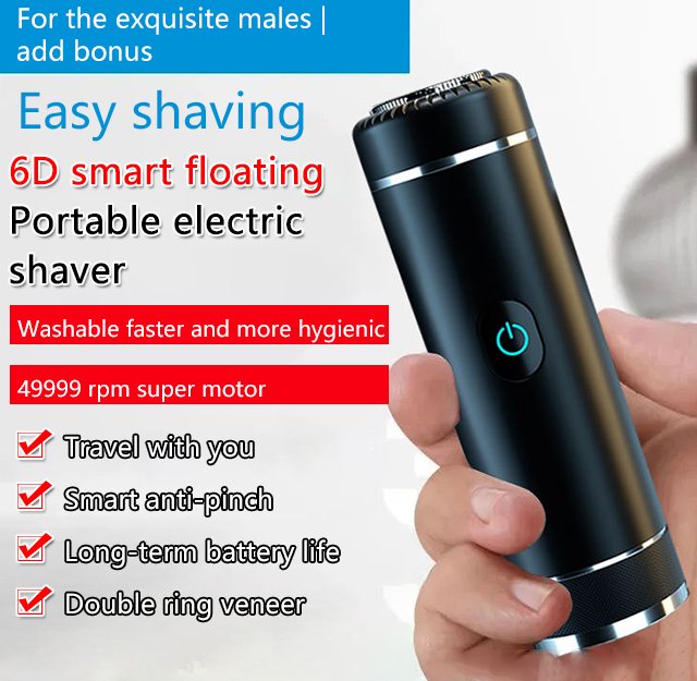 viviking Men's Portable Electric Shaver Home Mini Razor Floating ...