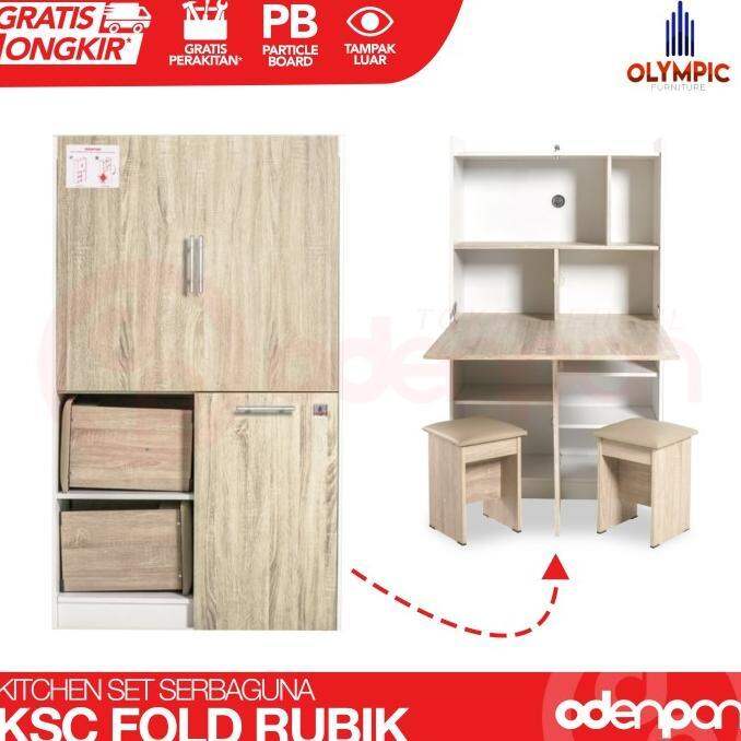 Olympic Kitchen Set / Lemari Dapur + Meja Ksc Fold Pintu [Odenpan ...
