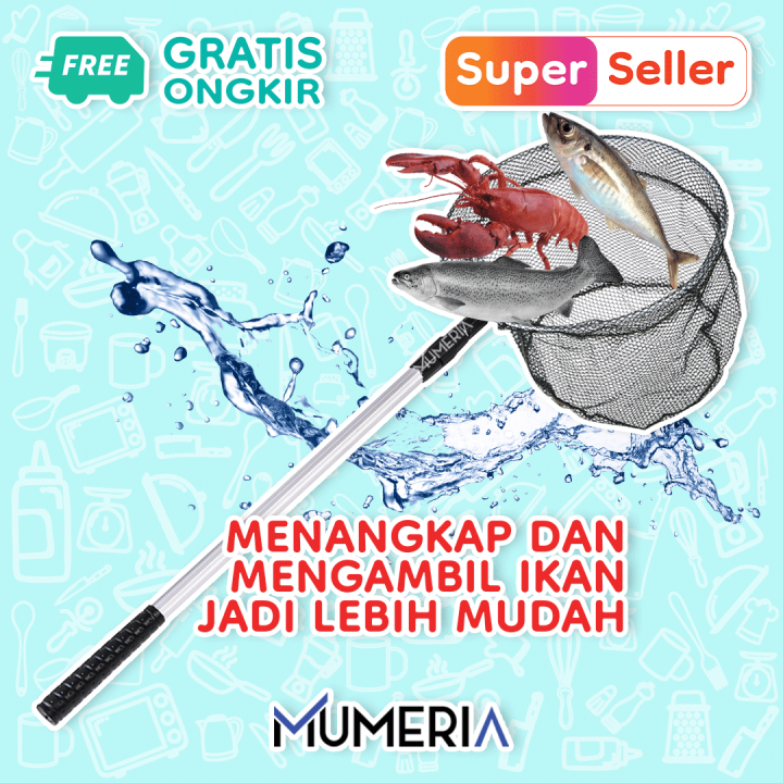 Jaring Serokan Seseran Lamit Pancing Ikan Udang Kepiting Lipat Bulat ...