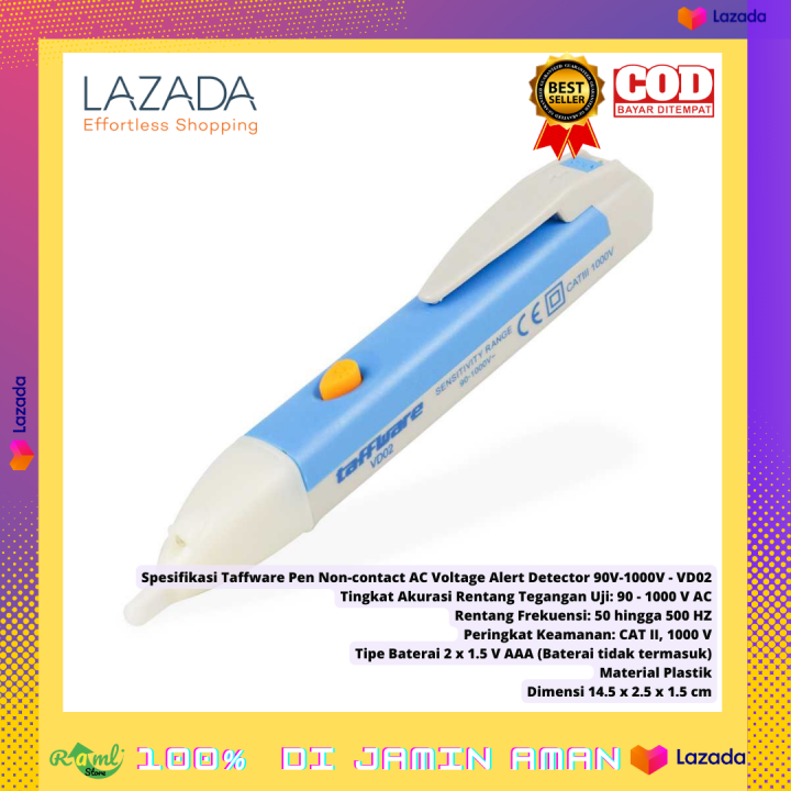 Alat Detector Arus Listrik / Tespen Deteksi kabel putus AC DC / Tes Pen ...