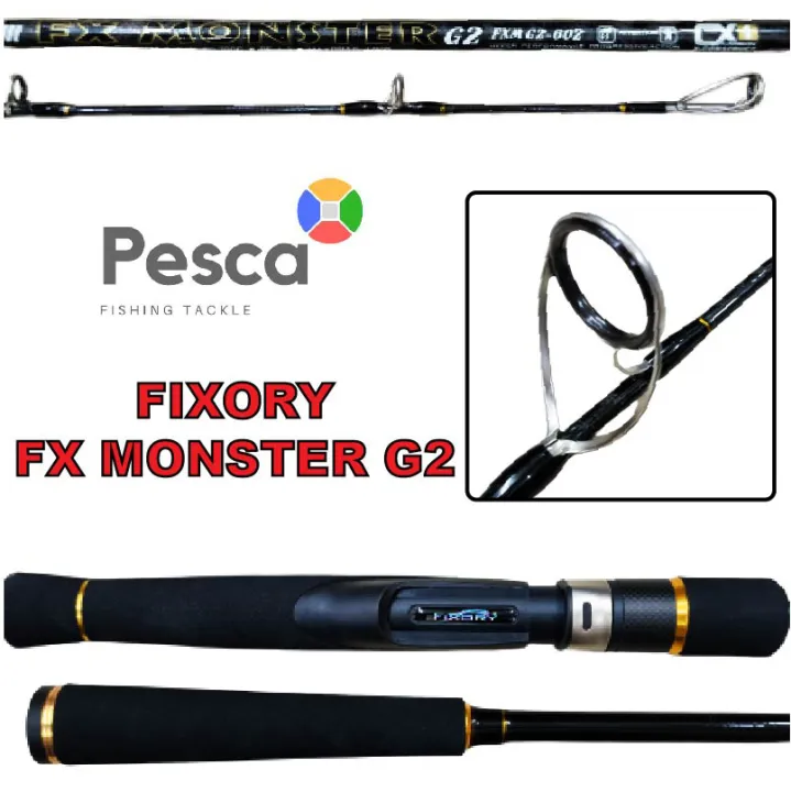 PESCA - FIXORY FX Monster G2 Fishing Rod 6' 6'6 PE1-3 2-4 Solid Carbon ...
