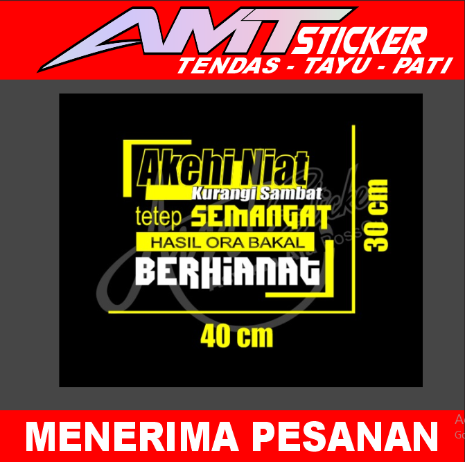 Sticker Cutting Kata-kata Stiker Kaca Stiker Body Stiker Variasi ...
