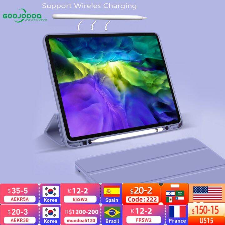 {RUBBIE Shell} สำหรับ iPad Pro 11เคสสำหรับไอแพด Air 4เคส Air 5 Pro 12.9 ...