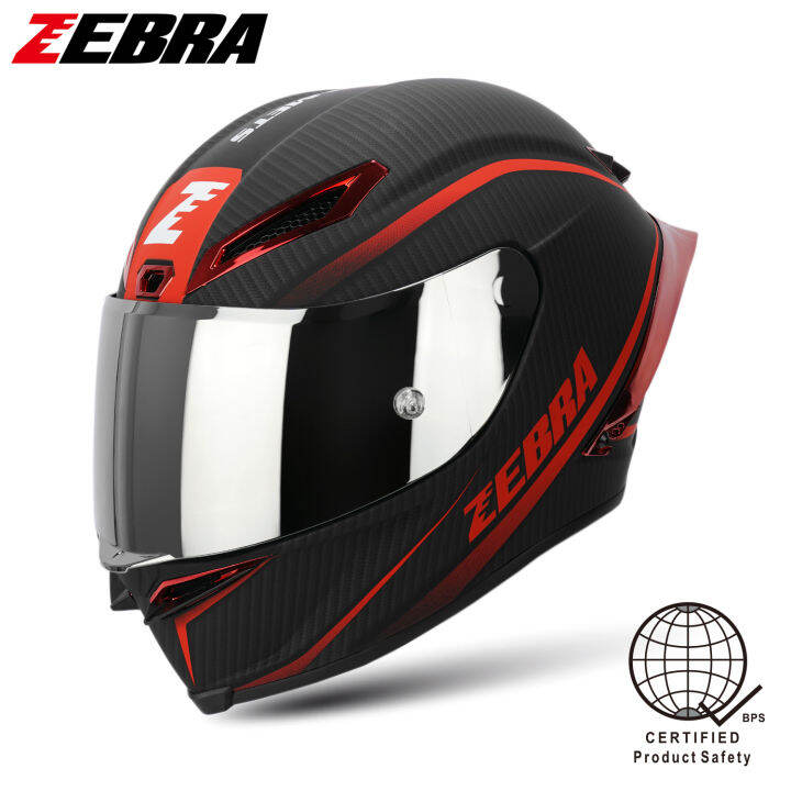 Zebra Original Helmet Motorcycles Fullface Single Lens With Spoiler 795 ...