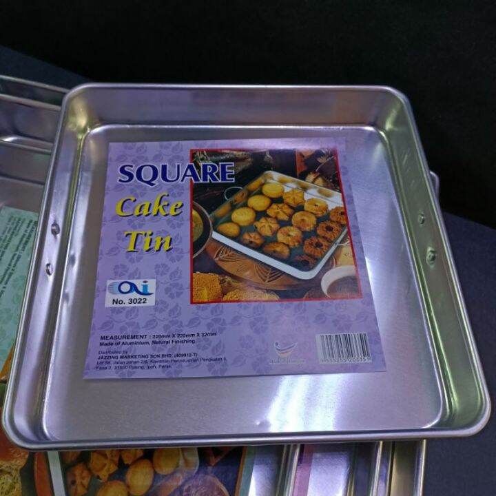 Aluminium Shallow Square Cake Mould/Loyang Petak/Loyang Kuih Talam 8 ...