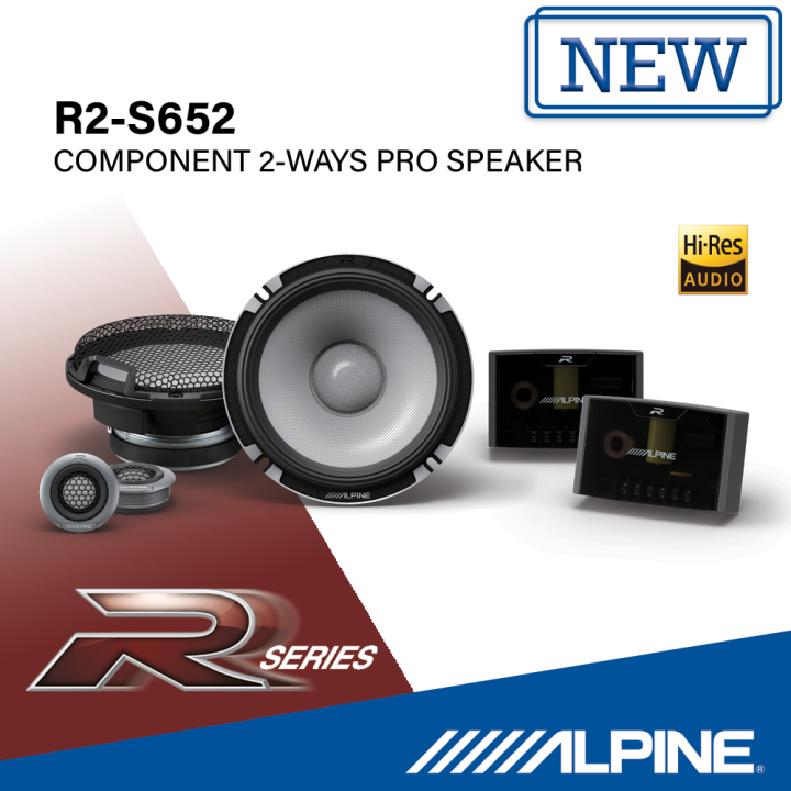 Alpine R2-S652 (SL00057A01) ลำโพงรถยนต์ R series แยกชิ้น 2 ทาง ...