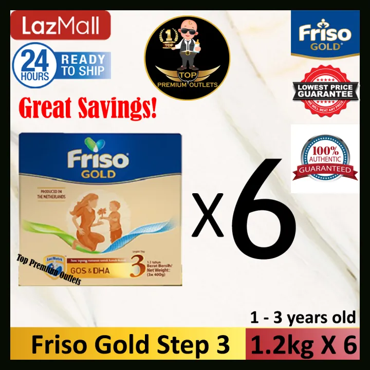 Friso Gold Step 3 (1.2kg x 6) Exp: 10/2024 | Lazada
