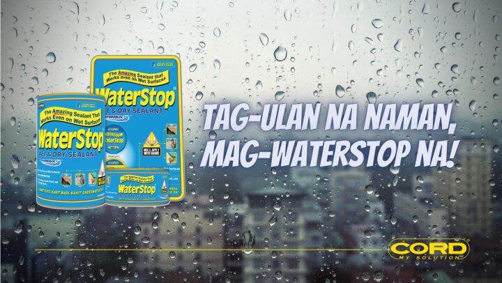 CORD WATERSTOP Wet & Dry Sealant* 30g, 60ml and 200ml (with HYDROBLOC ...