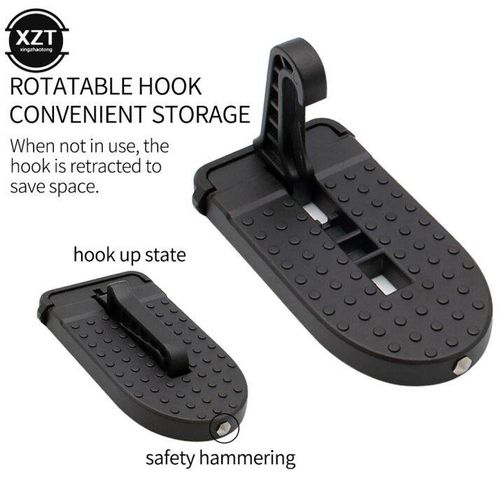 Folding Car Door Step Latch Hook Step Aluminum Mini Foot Pedal Ladder ...