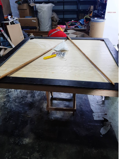 4 x 4 ft rotating Pool table / Gamit sa Poolan / Pulpulan / Billiards ...