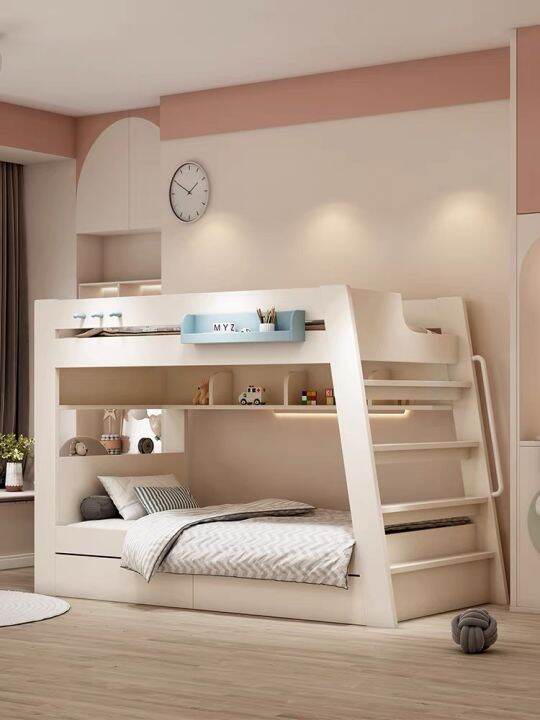 Children's bed double layer bed with the same width on top and bottom ...