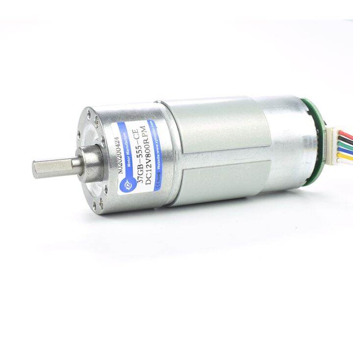 JGB37-555 DC Miniature Brush Gear Motor DC 12V 24V with Speed Measuring ...