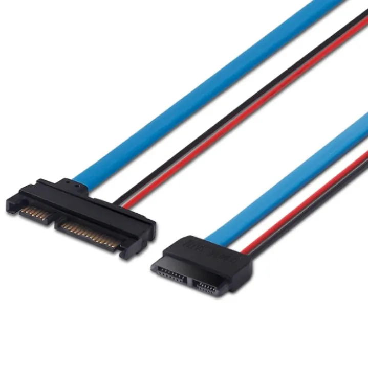 ULT-Best SATA 5V Cable Serial ATA 22Pin 7+15 Male to Slimline SATA 13Pin 7+6 Female Connector ...