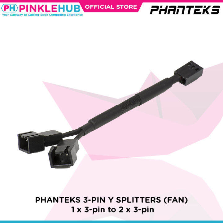 PinkleHub | PHANTEKS 3-PIN Y SPLITTERS (FAN) 1 x 3-pin to 2 x 3-pin ...