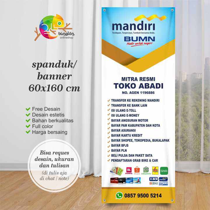 Spanduk, Banner Agen Mandiri Model A | Lazada Indonesia