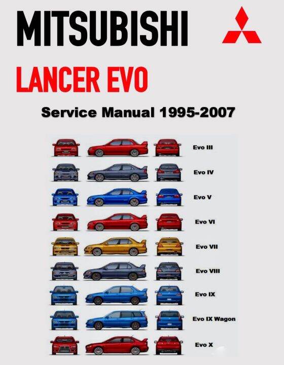 MITSUBISHI LANCER EVO 3,4,5,6,7,8,9,10 (1995-2008) SERVICE WORKSHOP ...